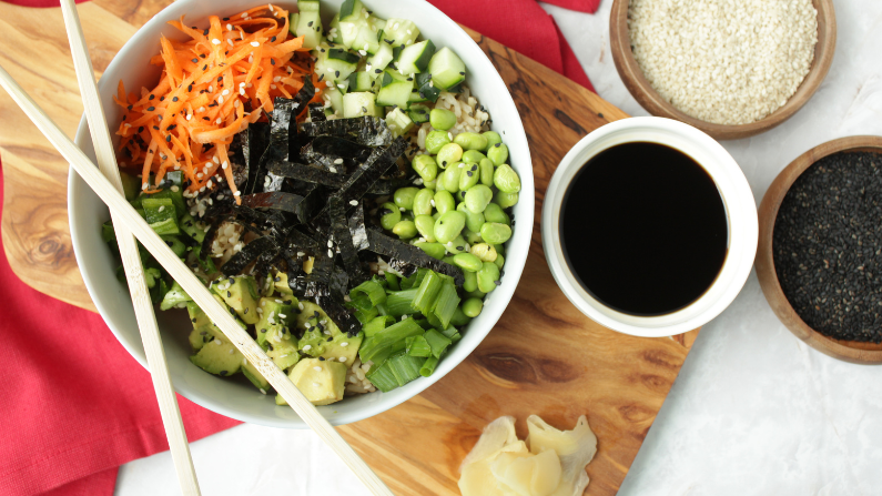 Simple Vegan Sushi Bowls - Simply Plant Based Kitchen
