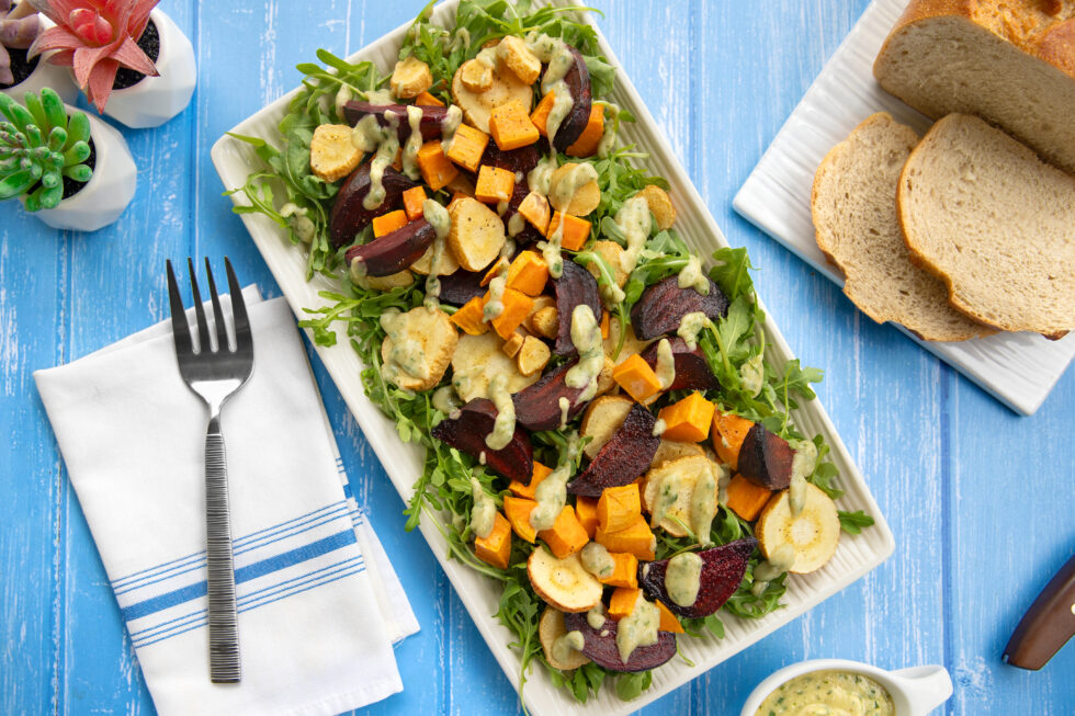 Roasted Root Reboot Salad - Simply Plant Based Kitchen