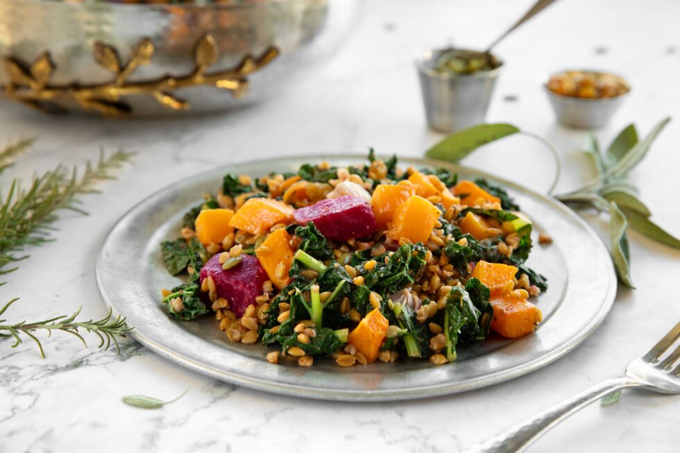 Winter Wheat Berry Salad - Simply Plant Based Kitchen